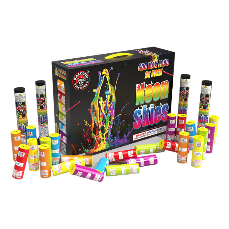 Neon Skies Artillery Fireworks - Rocket Fireworks