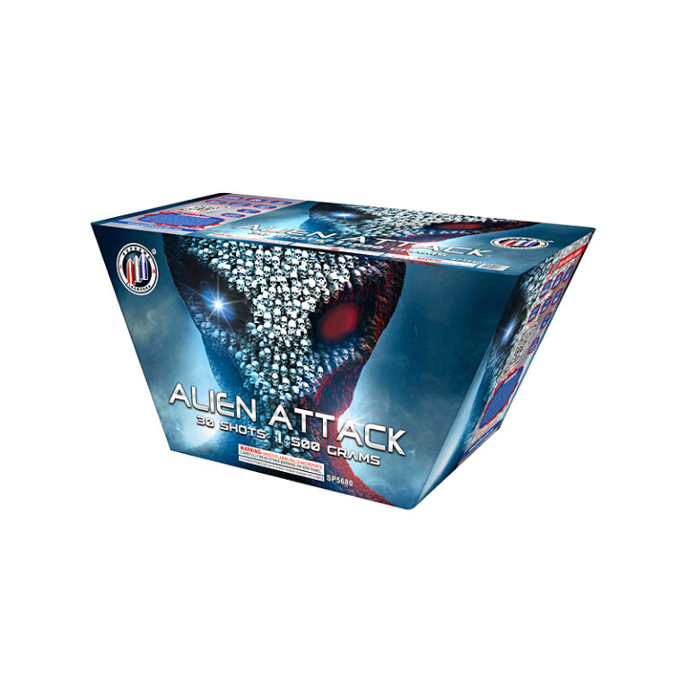 Alien Attack 500 Gram Cake Firework - Rocket Fireworks