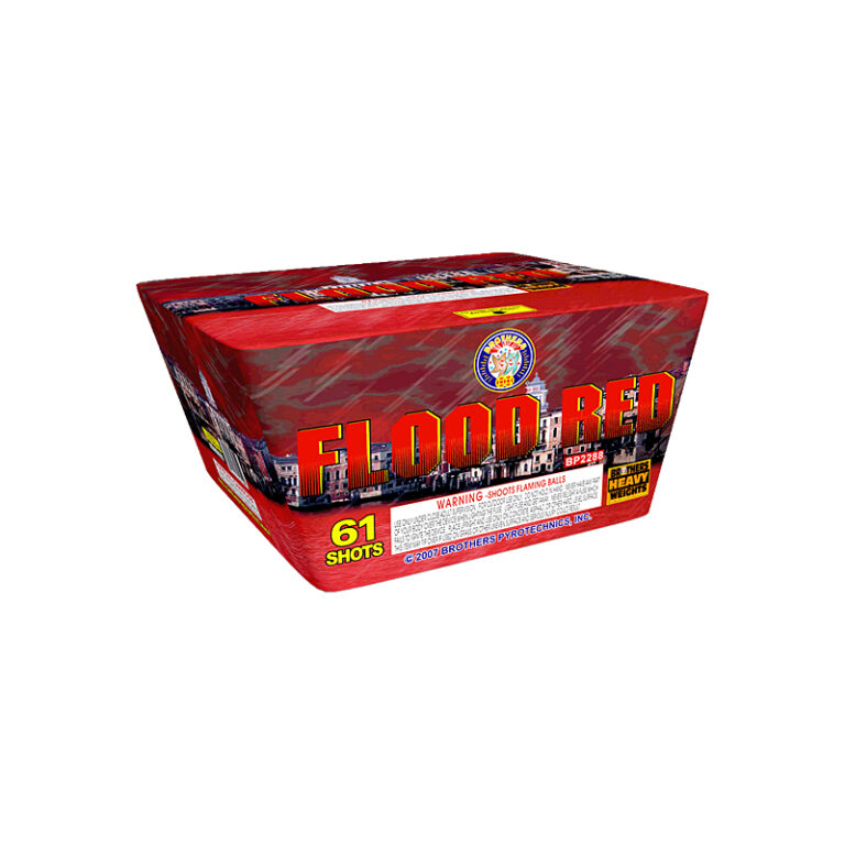 Flood Red 500g Cake Fireworks - Rocket Fireworks