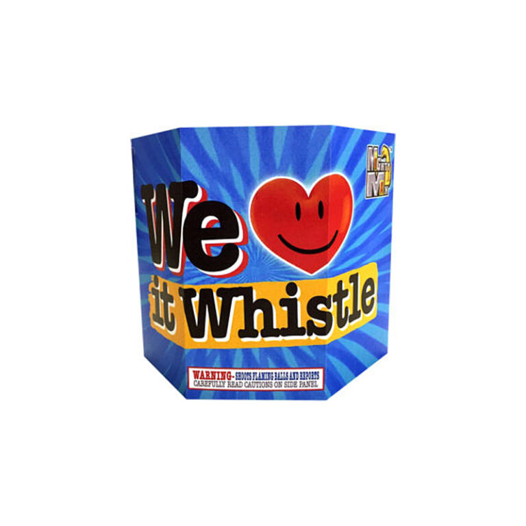 We Love It Whistle 200g Cake Fireworks - Rocket Fireworks