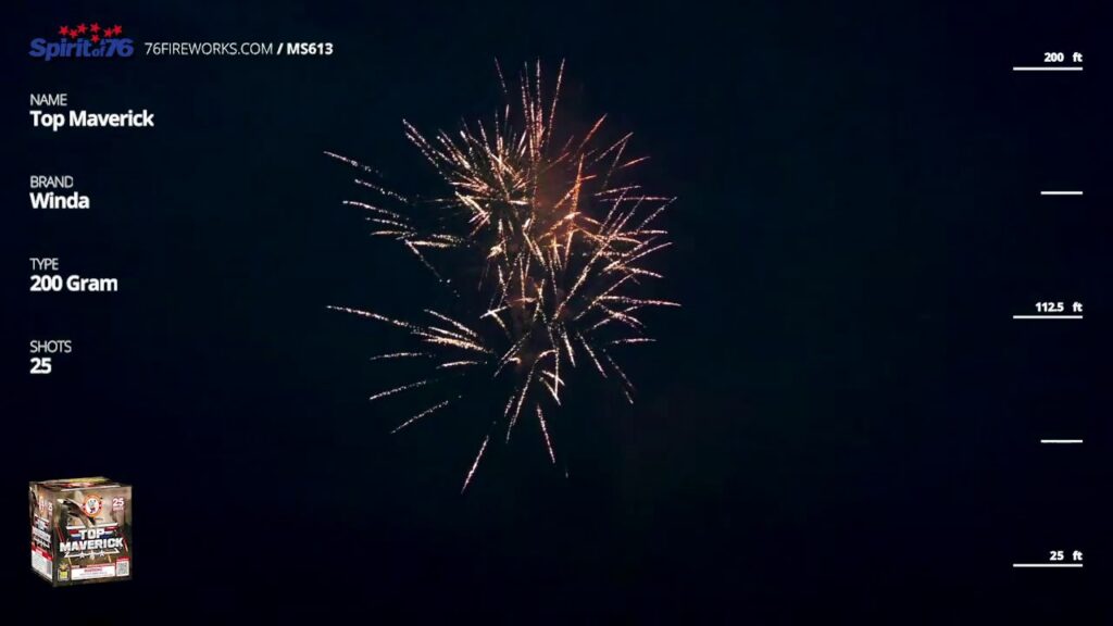 Top Maverick 200g Cake Fireworks - Rocket Fireworks